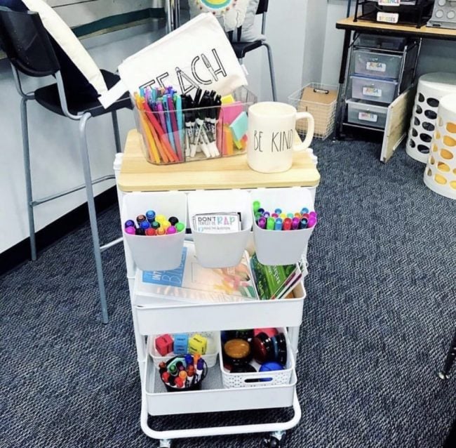 Genius Teacher Cart Ideas for Your Classroom - Chaylor & Mads