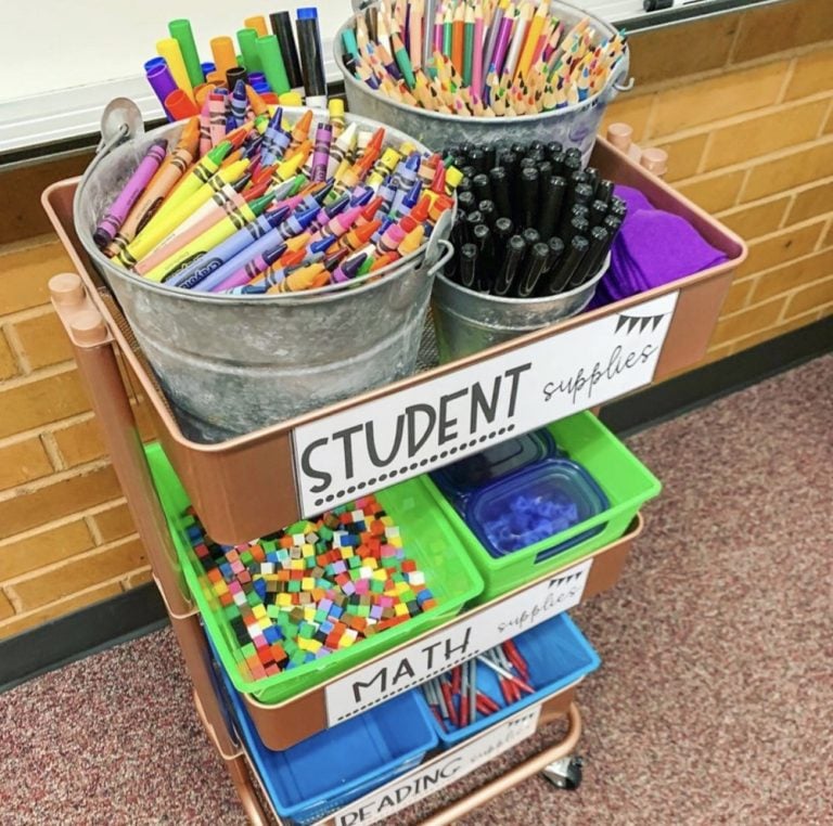 Genius Teacher Cart Ideas for Your Classroom - Chaylor & Mads