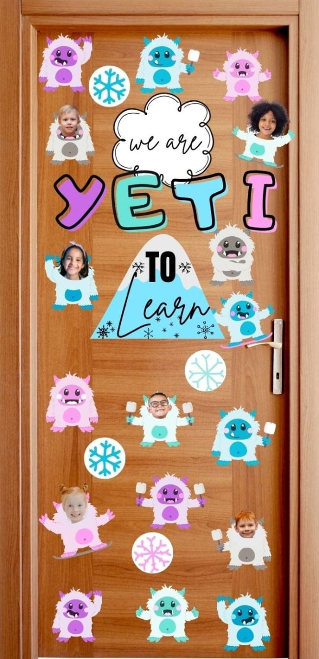 65 Creative Classroom Winter Door Decorations - Chaylor & Mads