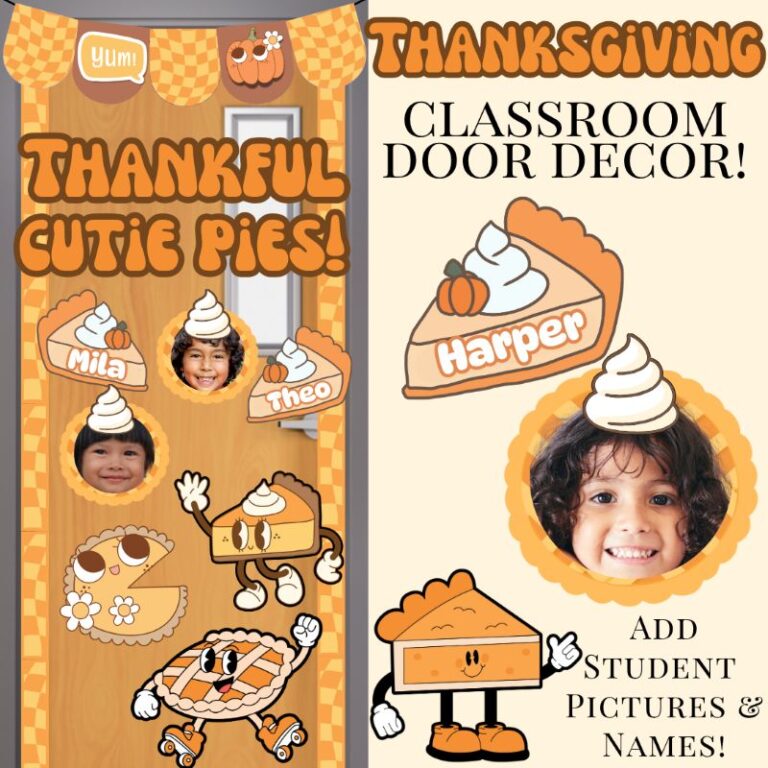 The Best Thanksgiving Classroom Door Decorations - Chaylor & Mads