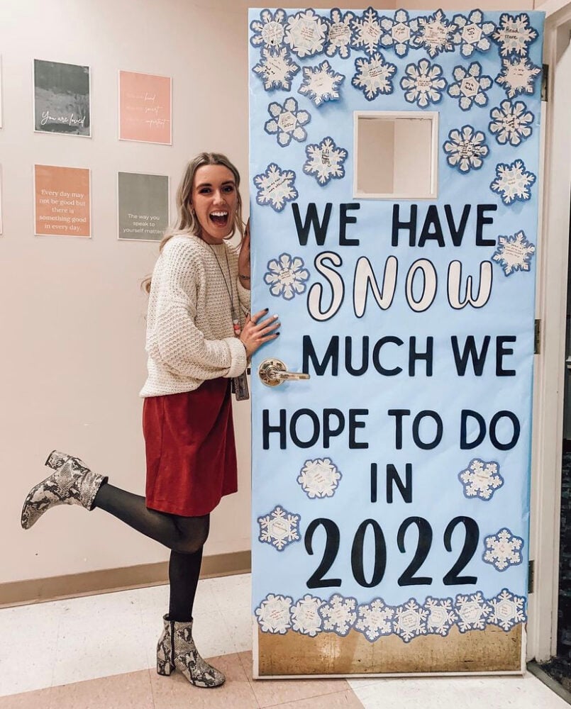 33 Fun Happy New Year Classroom Door Decorations - Chaylor & Mads