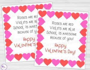 Best Printable Valentine Cards for Students from Teachers - Chaylor & Mads