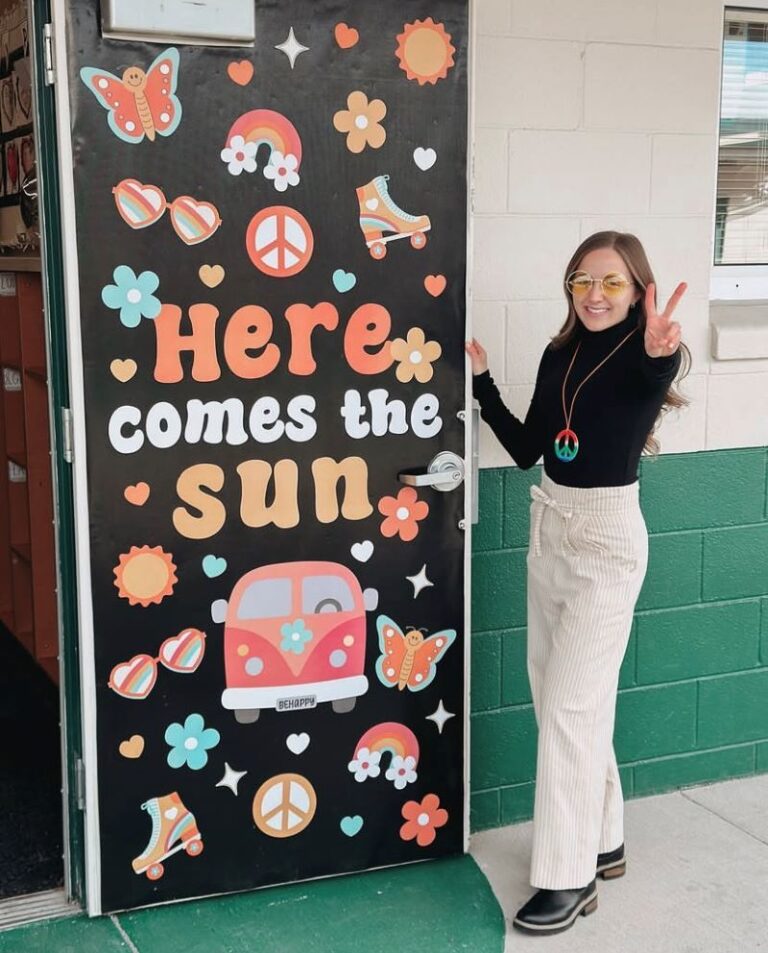 31 Spring Classroom Door Ideas; Cute & Easy Decorations - Chaylor & Mads