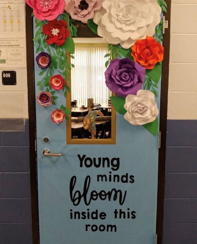 31 Spring Classroom Door Ideas; Cute & Easy Decorations - Chaylor & Mads